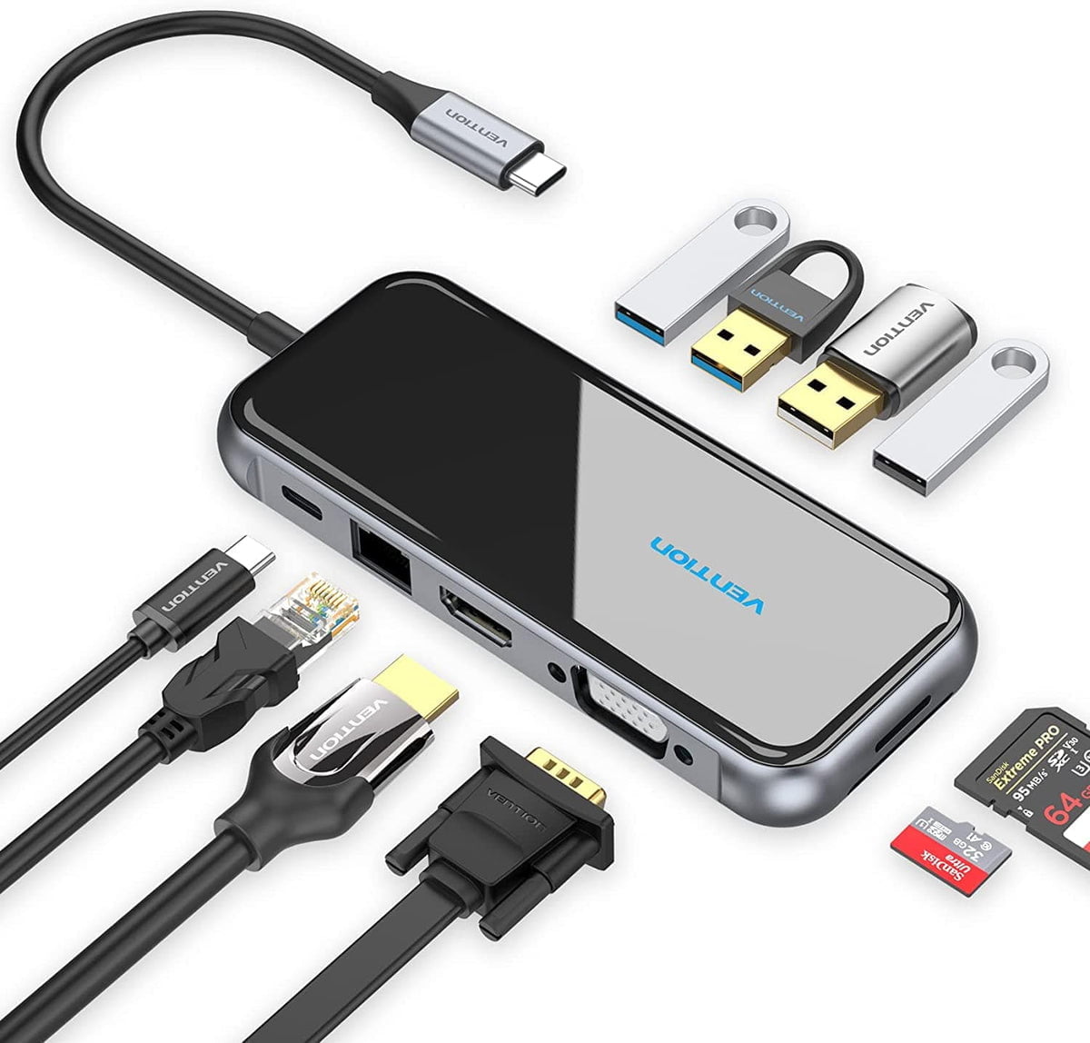 Vention USB-C MULTI-FUNCTIONAL 10 in 1 DOCKING STATION - Buytec Stores Vention USB-C MULTI-FUNCTIONAL 10 in 1 DOCKING STATION - Buytec Stores